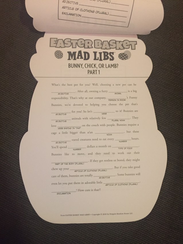 Easter Mad Libs – Practically Apparent
